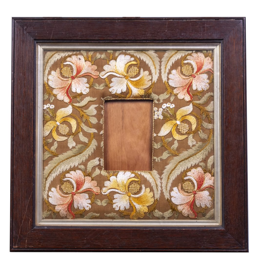 A Leek Embroidery photograph frame - Paul Reeves